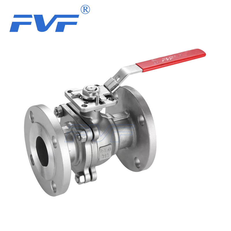 2PC Stainless Steel Flanged Ball Valve with Direct Mounting Pad - FVF ... 2PC Stainless Steel Flanged Ball Valve with Direct Mounting Pad - FVF ...