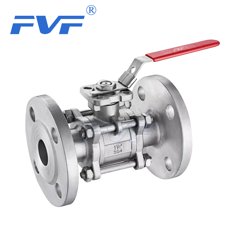 Stainless Steel Flanged 3PC Ball Valve with Direct Mounting Pad - FVF ...