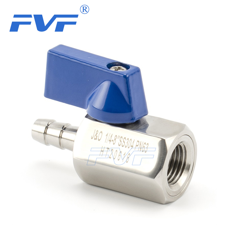 NPT BSPT Thread Female To Hose Adapter Stainless Steel Mini Ball Valve ...