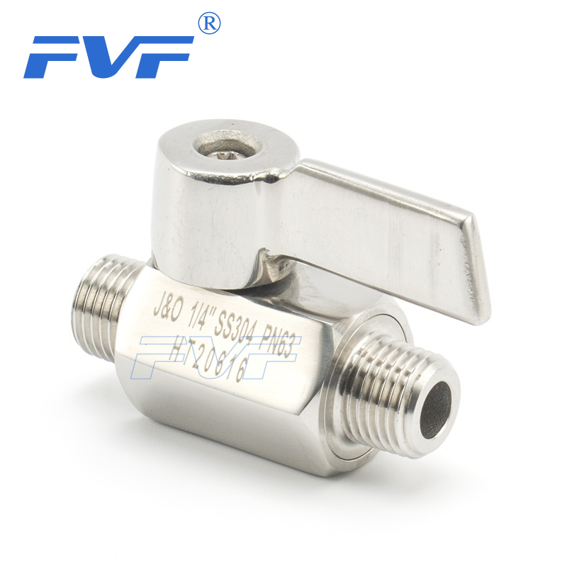 Stainless Steel NPT BSPT Thread Male Male Mini Ball Valve - FVF ...