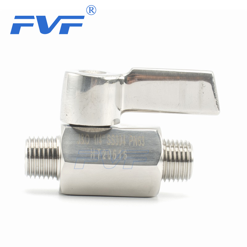 Stainless Steel NPT BSPT Thread Male Male Mini Ball Valve - J&O Fluid ...