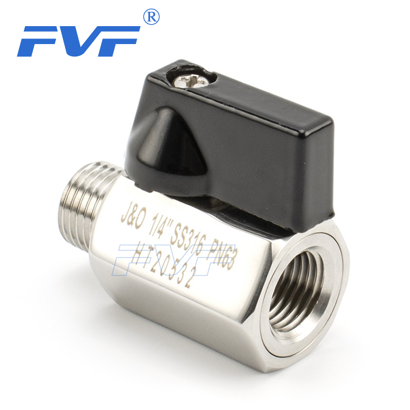 NPT BSPT Thread Female Male Stainless Steel Mini Ball Valve - FVF ...