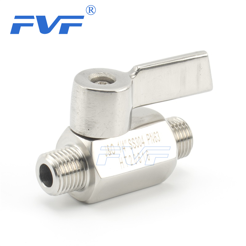 Stainless Steel NPT BSPT Thread Male Male Mini Ball Valve - FVF ...